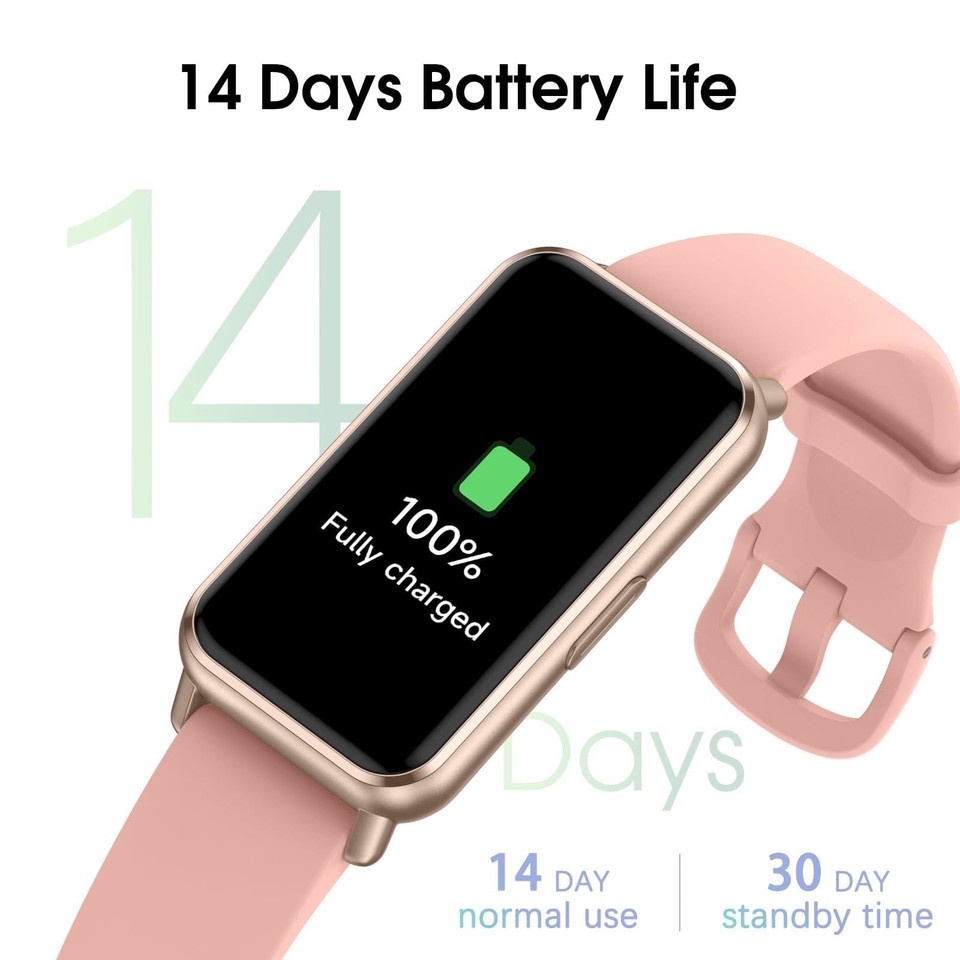 Long Battery Pedometer Watch 14 Days Battery Life, Slim Design No App ...