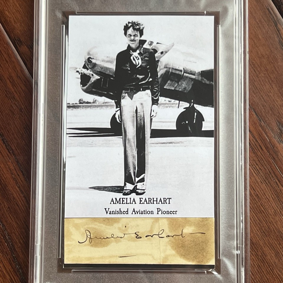 AMELIA EARHART * PSA * Autograph Signature Signed * VANISHED Aviation ...