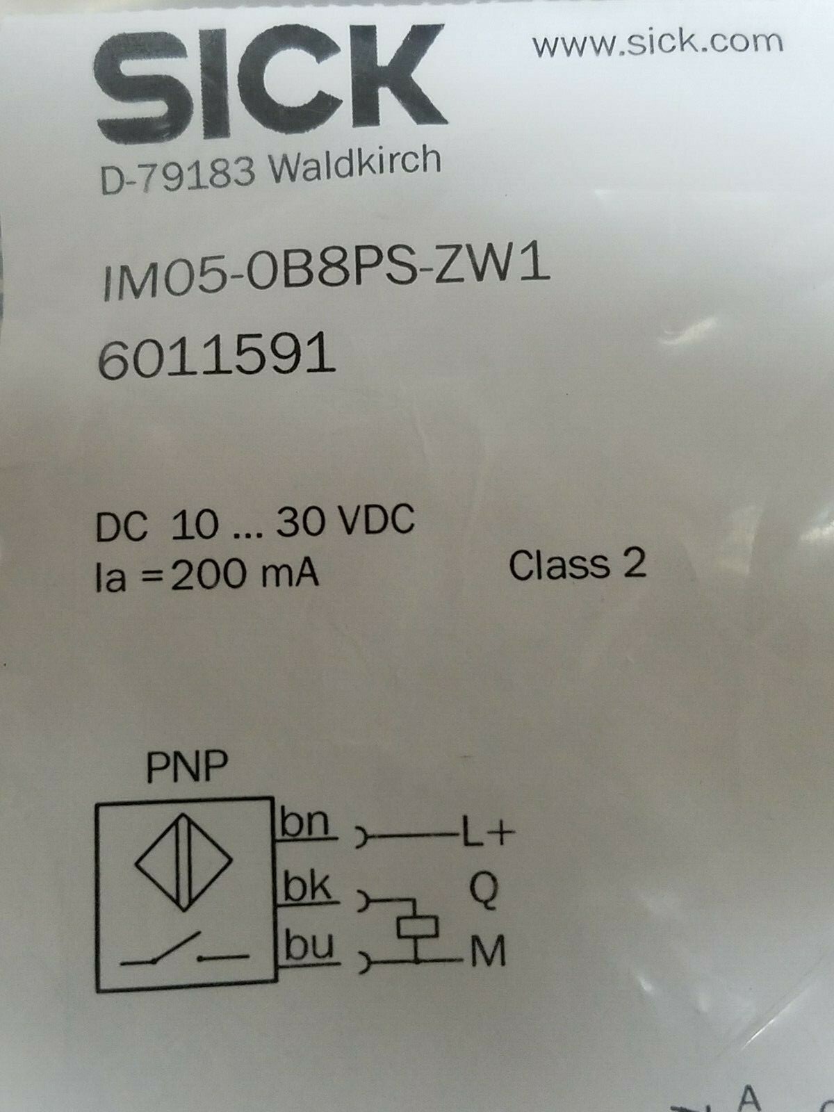 SICK D-79183 WALDKIRCH IM05-OB8PS-ZW1 | eBay