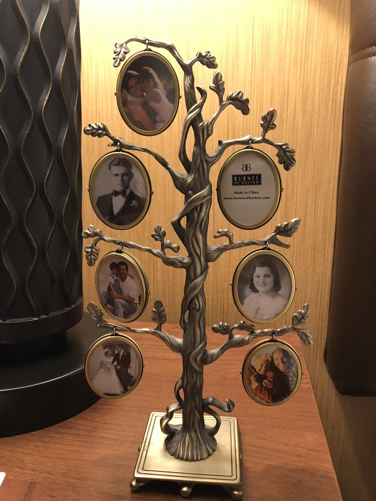 Burnes of Boston Family Tree Stand 14 Photo Picture Frame Silver Pewter ...