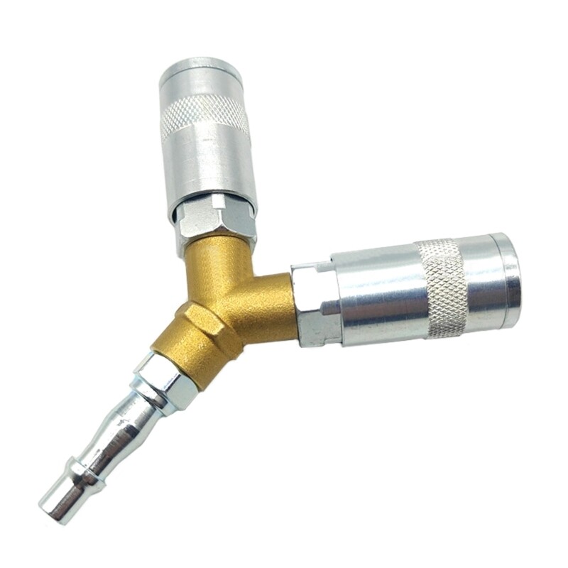 Male/Female Thread Quick Release Coupler Three-Way Joint Air Compressor ...
