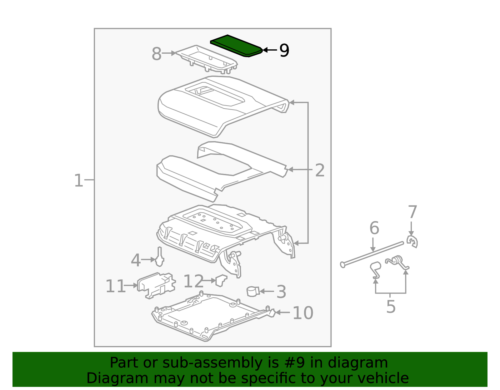 GM Black Front Floor Console Center Compartment Liner 84505560 | eBay
