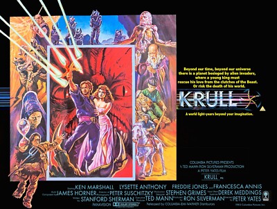 KRULL 1983 UK quad poster print 30x40" Ken Marshall Robbie Coltrane ...