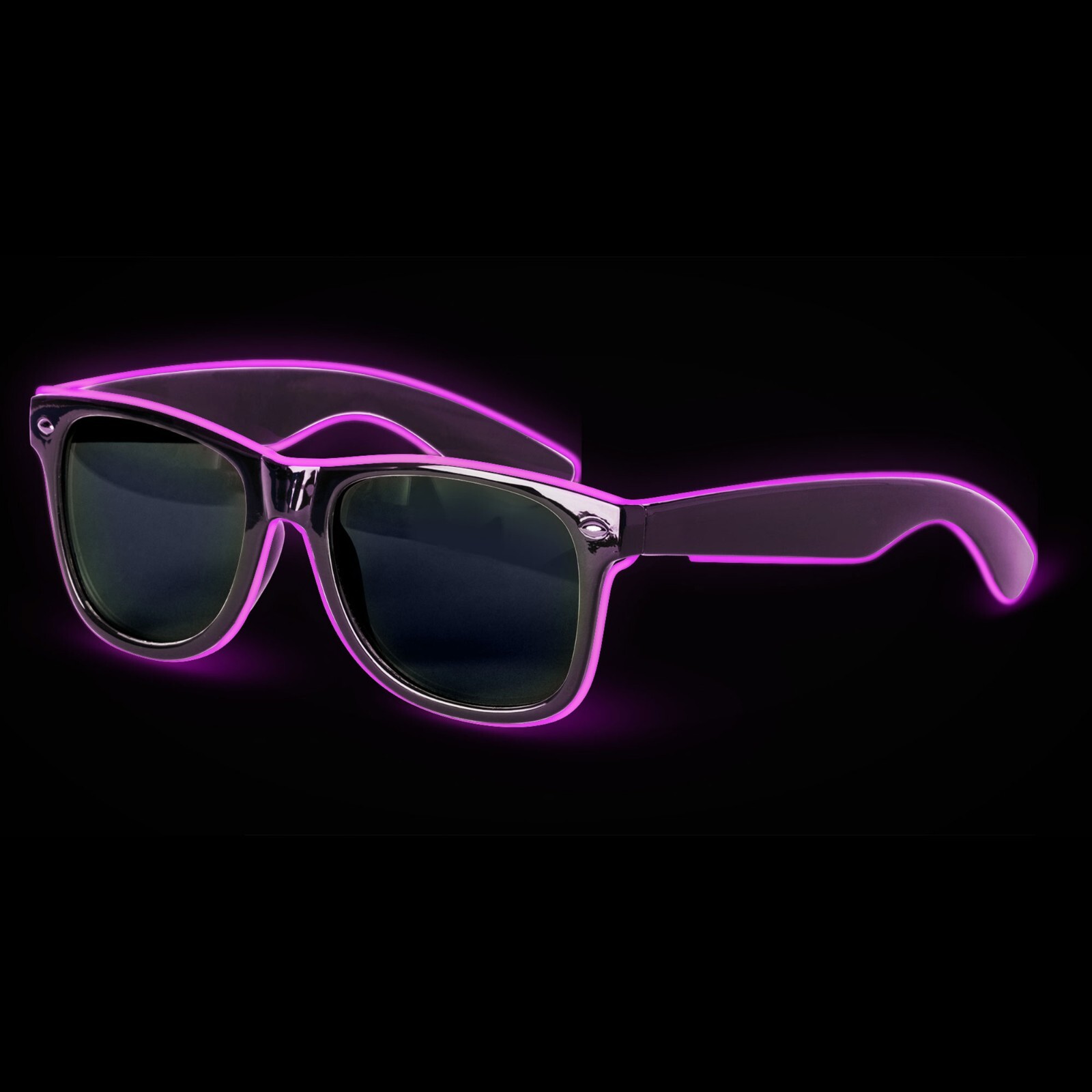 LED Glow sunglasses - Light Up Neon EL Wire Festival Party Glasses w ...