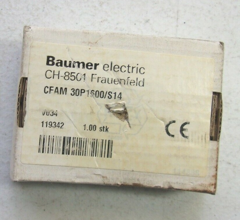 NEW IN BOX BAUMER ELECTRIC PROXIMITY SENSOR CH-8501 CFAM 30P1600/S14 ...