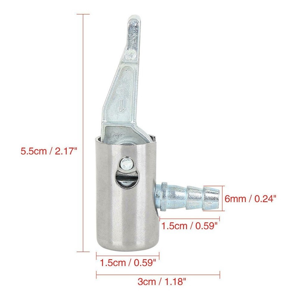 6mm Air Tire Chuck Inflator Pump Hose,Adapter Valve Connector,For Car ...