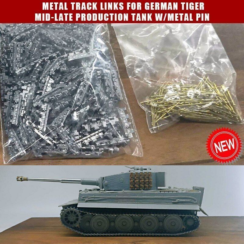 1:35 Track Metal Link W/Brass pins DIY Set For German Tiger Mid-Late ...