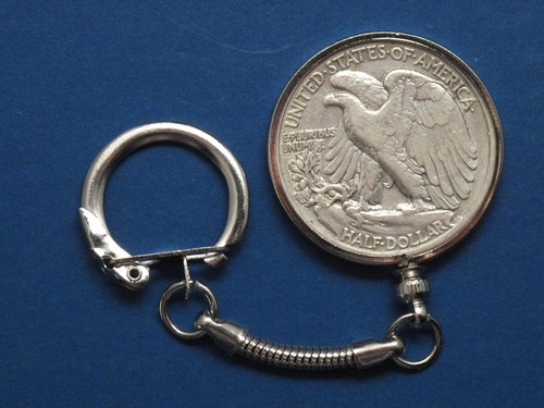 1935 Walking Liberty Half Dollar Key Chain 90% Silver US Coin - Lot 337 ...