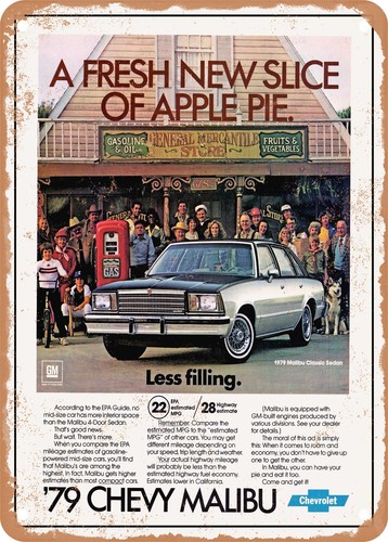 METAL SIGN - 1979 Chevy Malibu Classic Sedan Vintage Ad | eBay