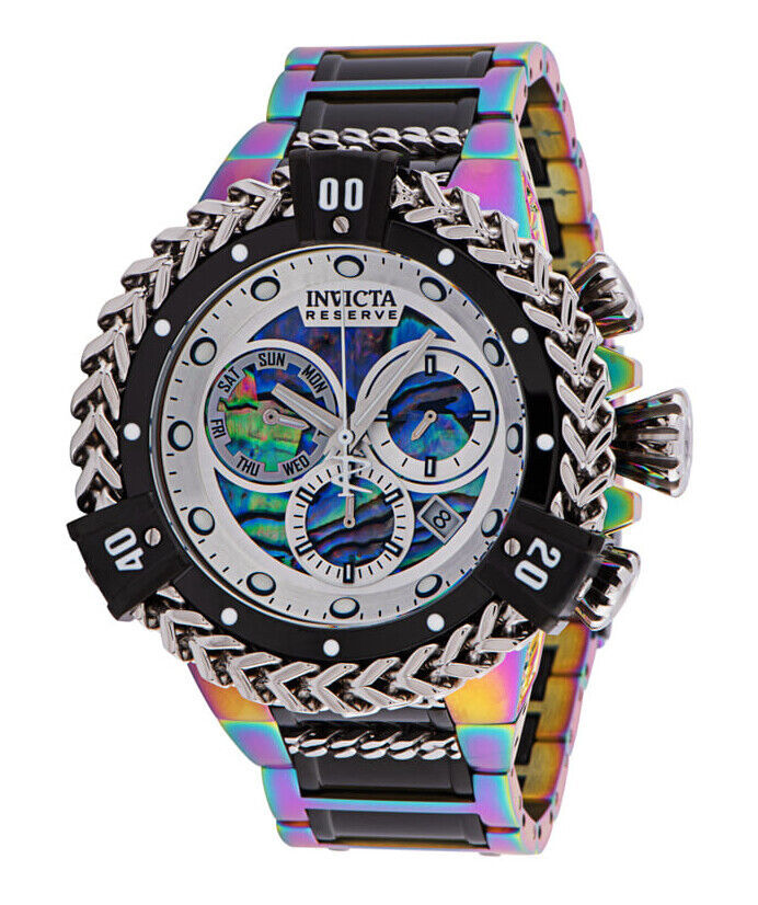 Invicta Reserve 34724 53 mm Silver/Iridescent Stainless Steel Men's ...
