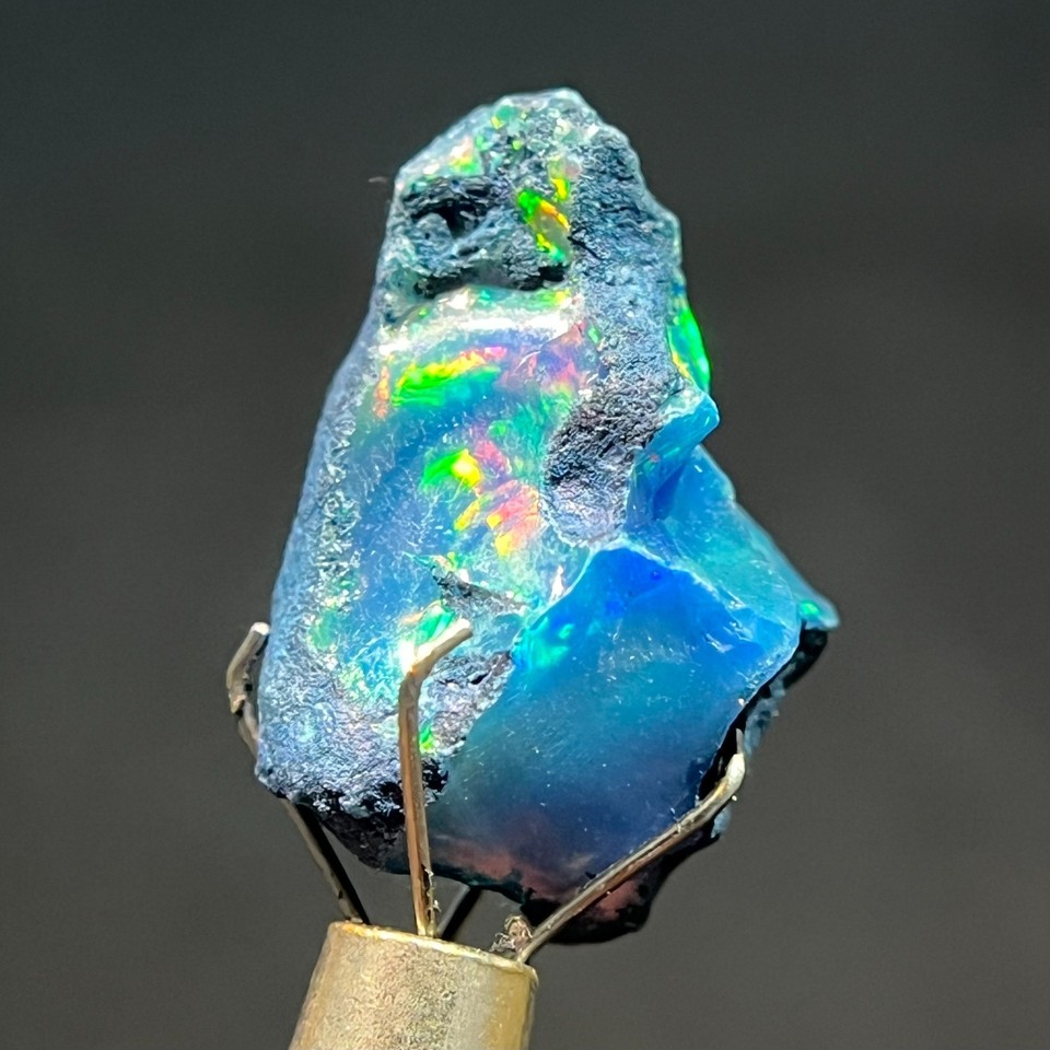 6.80 Cts Cut Grade Natural Ethiopian Opal Raw Bright Welo Blue Opal ...