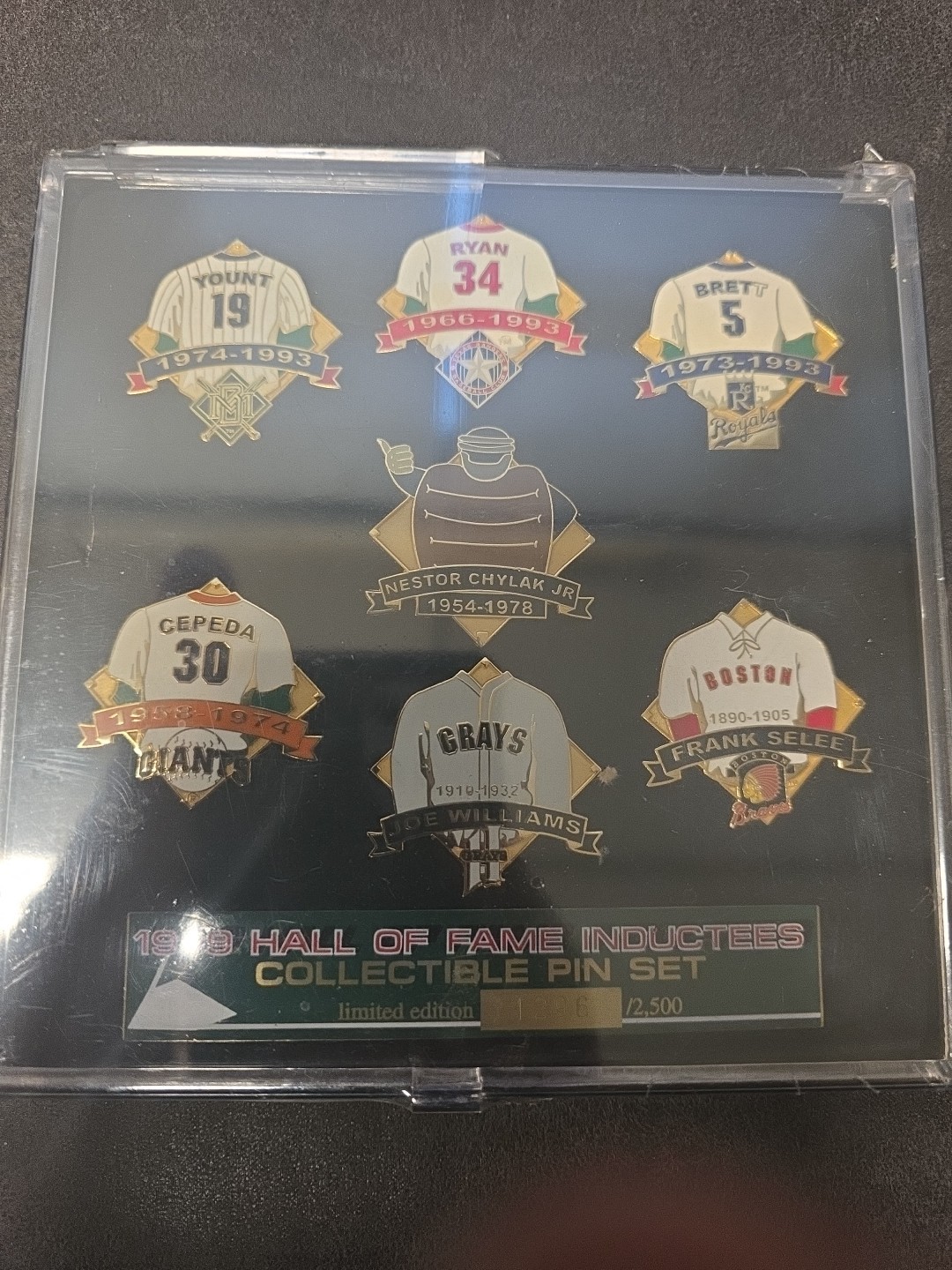 1999 Baseball Hall of Fame Inductees Collectible Pin Set Limited ...