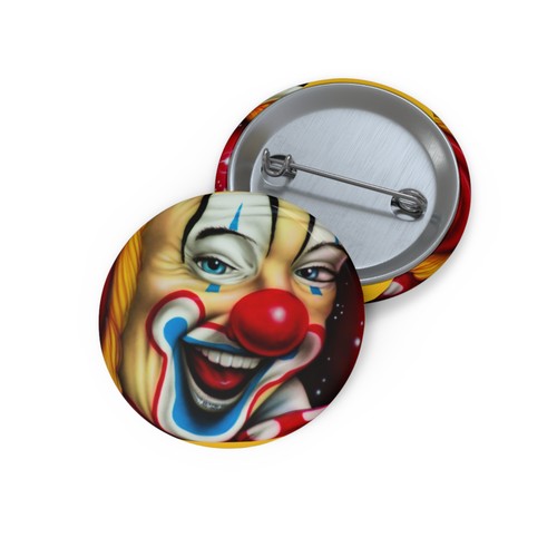 Put On A Happy Face Clown Photo Button Vintage Pins Novelty Buttons ...