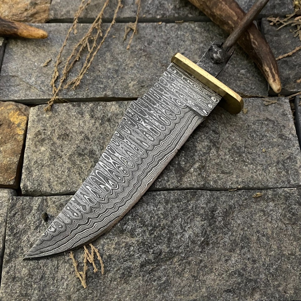 Custom Hand Forged Damascus Steel Rat Tail Blank Blade Knife Making ...