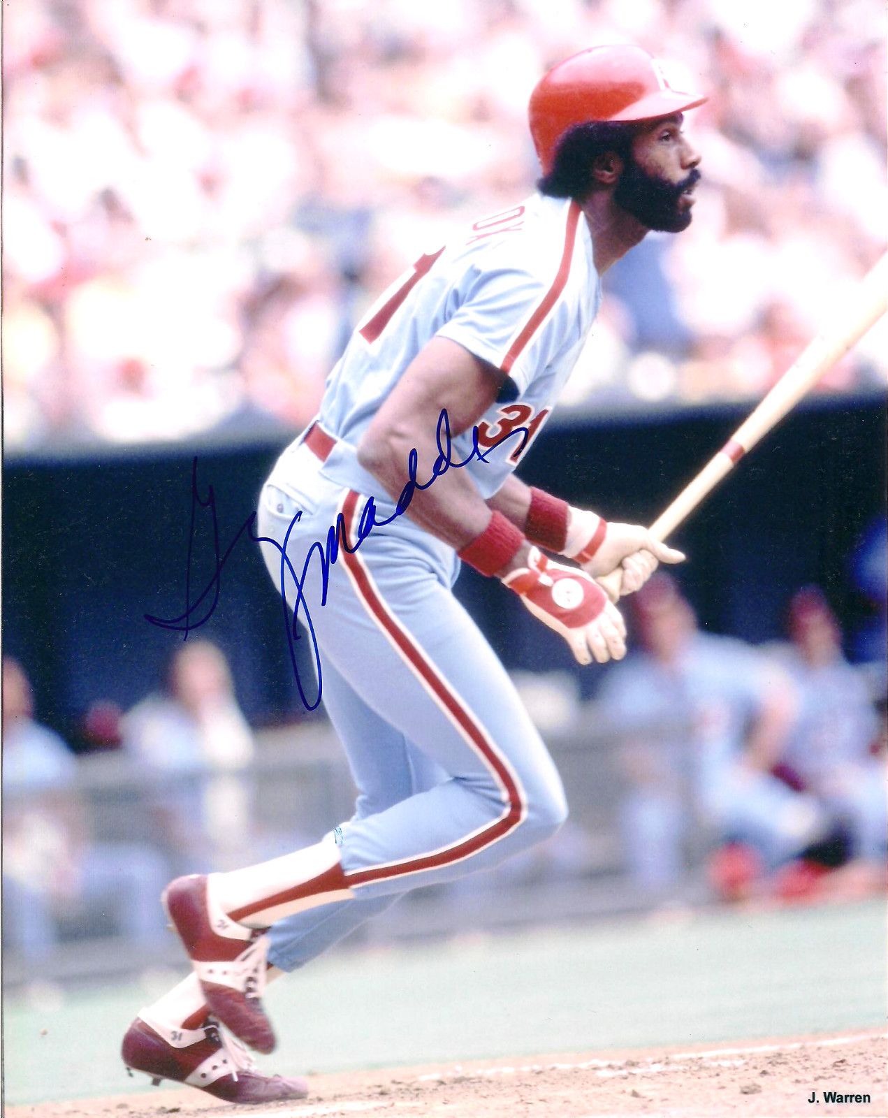 GARRY MADDOX PHILADELPHIA PHILLIES SIGNED AUTOGRAPHED 8X10 PHOTO W/COA ...