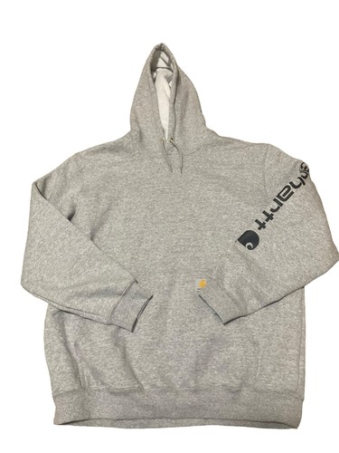 Carhartt K288-E20 Graphic Logo Sleeve Loose Fit Hooded Sweatshirt Men's ...