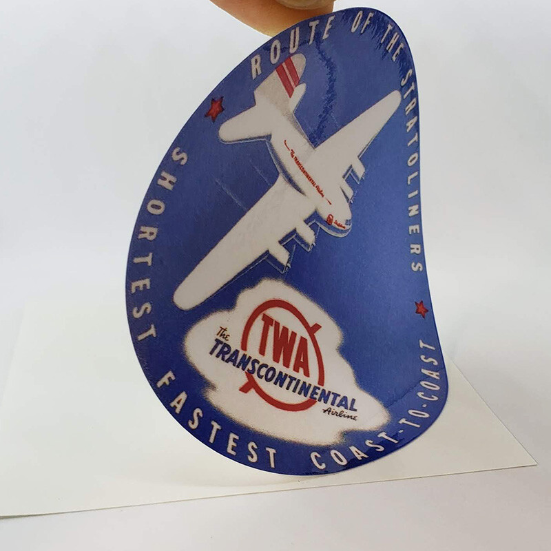 TWA DECAL - Route of the Stratoliners Vintage Style Vinyl Sticker ...