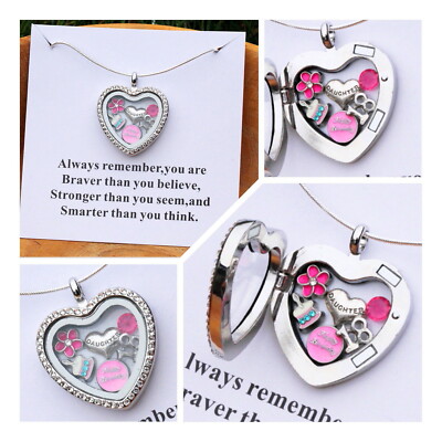 18th Birthday gift -Personalised Floating Memory Locket Necklace | eBay UK