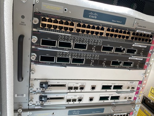 CISCO 7606-S w/ 2x RSP720-3CXL-10GE, 2, WS-X6708-10GE, 2x PWR-2700-AC ...