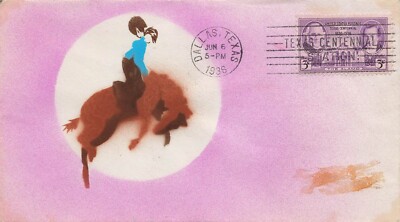 US 776 Risko Art Hand Painted Texas Centennial Event Cover | eBay
