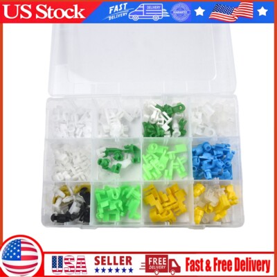 160PCS Mixed Universal Door Lock Rod-Clip Side Fasteners Car Wire Clips ...