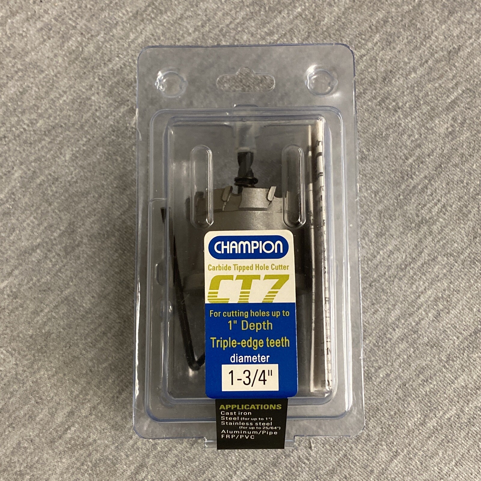 Champion Cutting Tools Ct7 3/4 Carbide Tipped Hole Cutter 1cut Depth ...