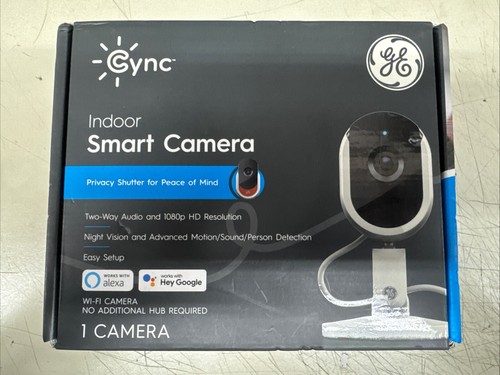 GE CYNC Indoor Smart Camera with Two-Way Audio 1080p HD Res Night ...