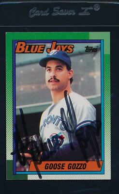 1990 Topps #274 Goose Gozzo Blue Jays Signed Auto *20199 | eBay