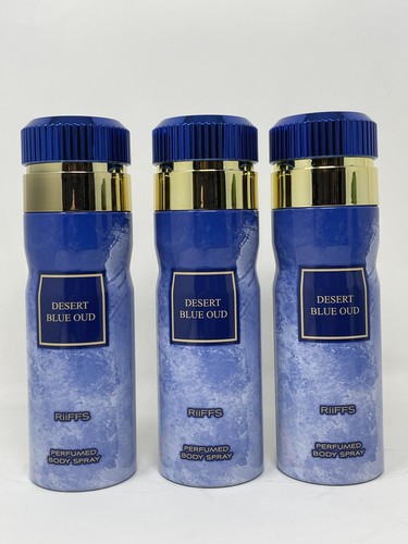RIFFS DESERT BLUE OUD Perfumed Body spray { 3 BOTTLES } 200 ml each | eBay