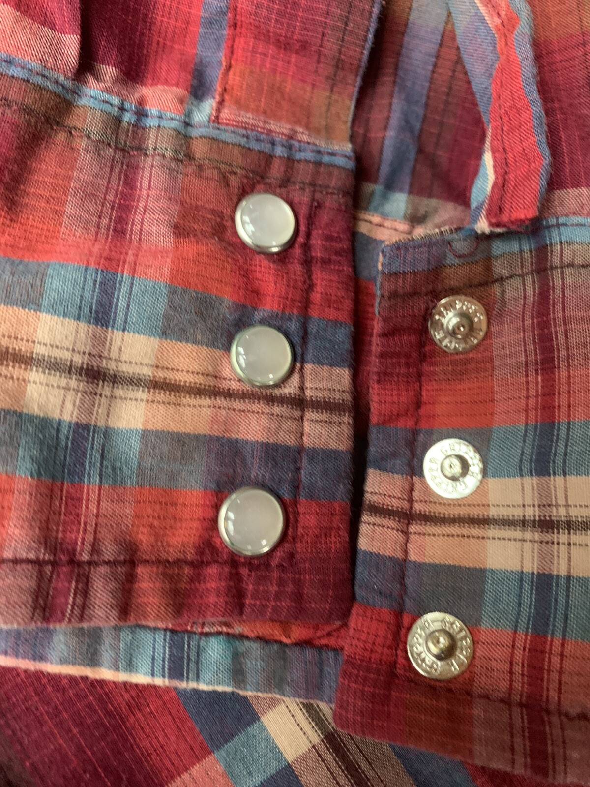 Vintage Wrangler Wrancher Western Pearl Snap Button up Red Shirt 3XL | eBay