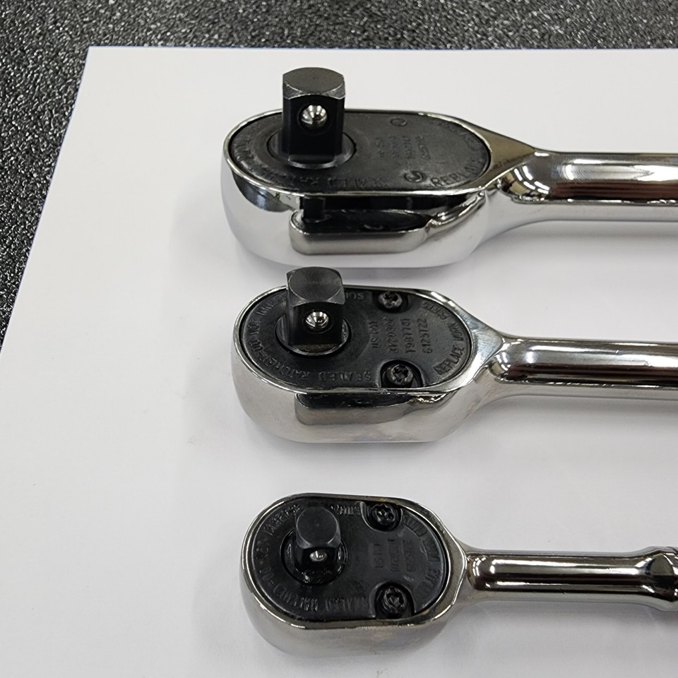 Snap-on Tools USA NEW 3pc Mixed Drive Fixed Head Ratchet Set S80A F80 ...