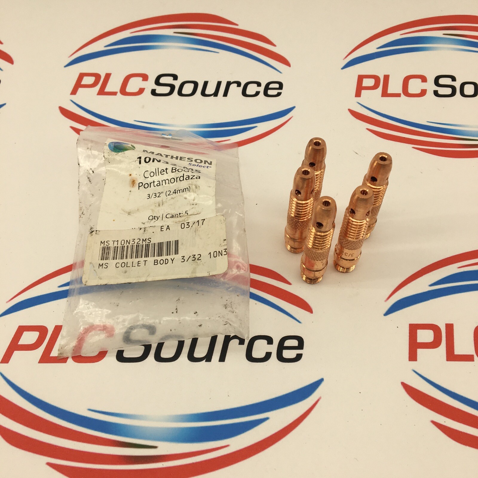 MATHESON 10N32-MS WELDING COLLET BODY PORTAMORDAZA 3/32” (2.4MM) 5-PACK ...