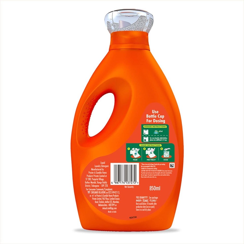 Tide Matic Front Load Liquid Laundry Detergent, 850ml (Pack of 2) | eBay