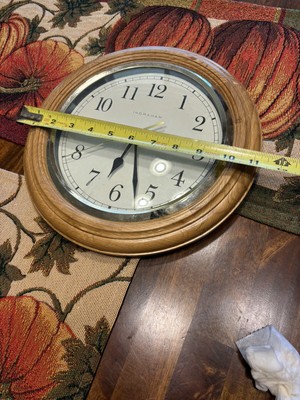 Ingraham Oak Trimmed Round Wall Clock | eBay