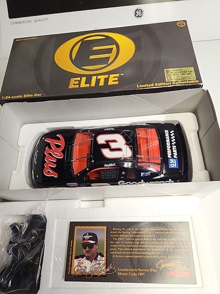 Dale Earnhardt 3 GM Goodwrench Plus 1997 Monte Carlo 1/24 ELITE NASCAR ...