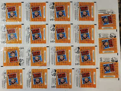 1972 WANTED STICKERS 19 Wax Pack TRADING CARD WRAPPERS Topps / Wacky ...