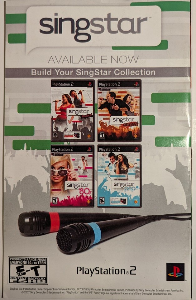 Singstar 90s PS2 Sony Instruction Manual Only Fine + Condition F/VF | eBay