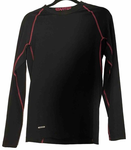 Starter Men’s Small Compression Shirt Black Mock Neck Long Sleeve ...