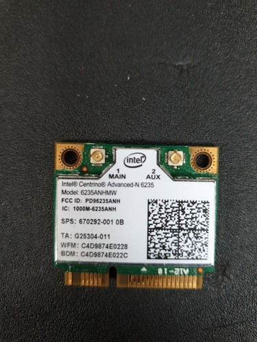 Intel Centrino Advanced-N 6235 6235ANHMW Wifi Wlan Bluetooth 4.0 Card ...