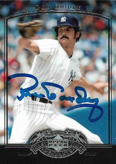 Ron Guidry Autograph Signed 2005 Upper Deck Past Time NY Yankees Card ...
