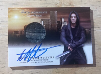 Jonathan RHYS Myers mortal instrument autograph card and wardrobe card ...