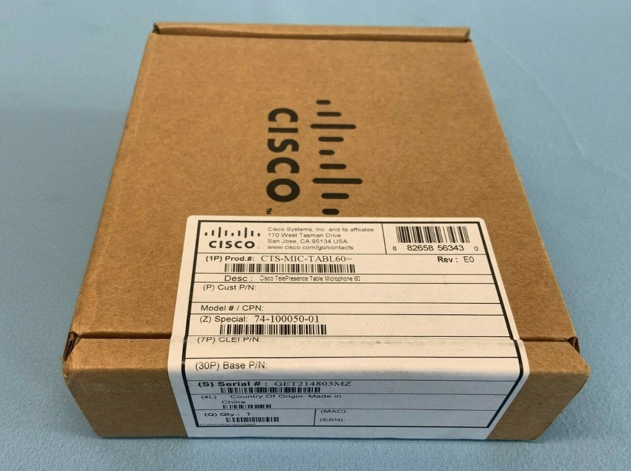 Cisco Telepresence Table Microphone 60 Cts-mic-tabl60 Mx700 Mx800 for ...