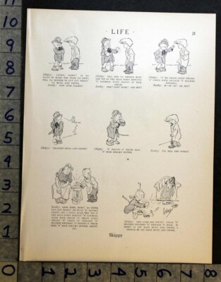1924 SKIPPY SKINNER SOOKY CARTOON COMIC STRIP PERCY LEE CROSBY ART ...