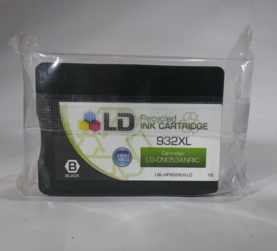 LD Recycled Ink Cartridge 932 XL Black, LD-CNO53ANRIC for LBL-HP932XLK ...
