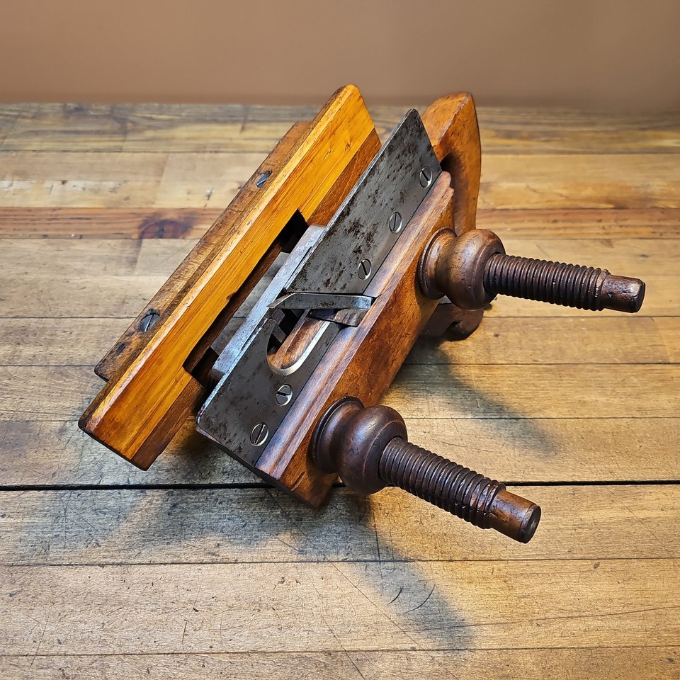 RARE Antique OHIO TOOL CO. Beech w/ Boxwood & BRASS Plow Plane ☆ NICE ...