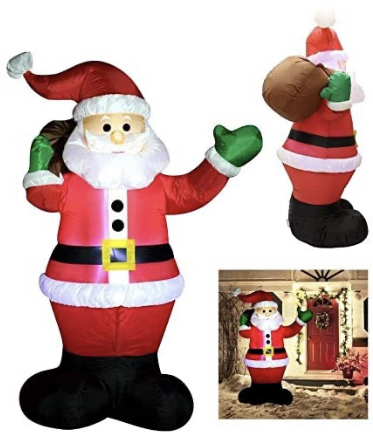 6 foot Santa Claus Inflatable Christmas Decoration Holiday Indoor ...