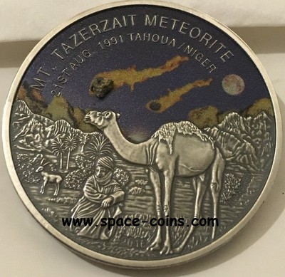 2016, Niger, Mount Tazerzait Meteorite, 1oz, 1000 Francs, with box and ...