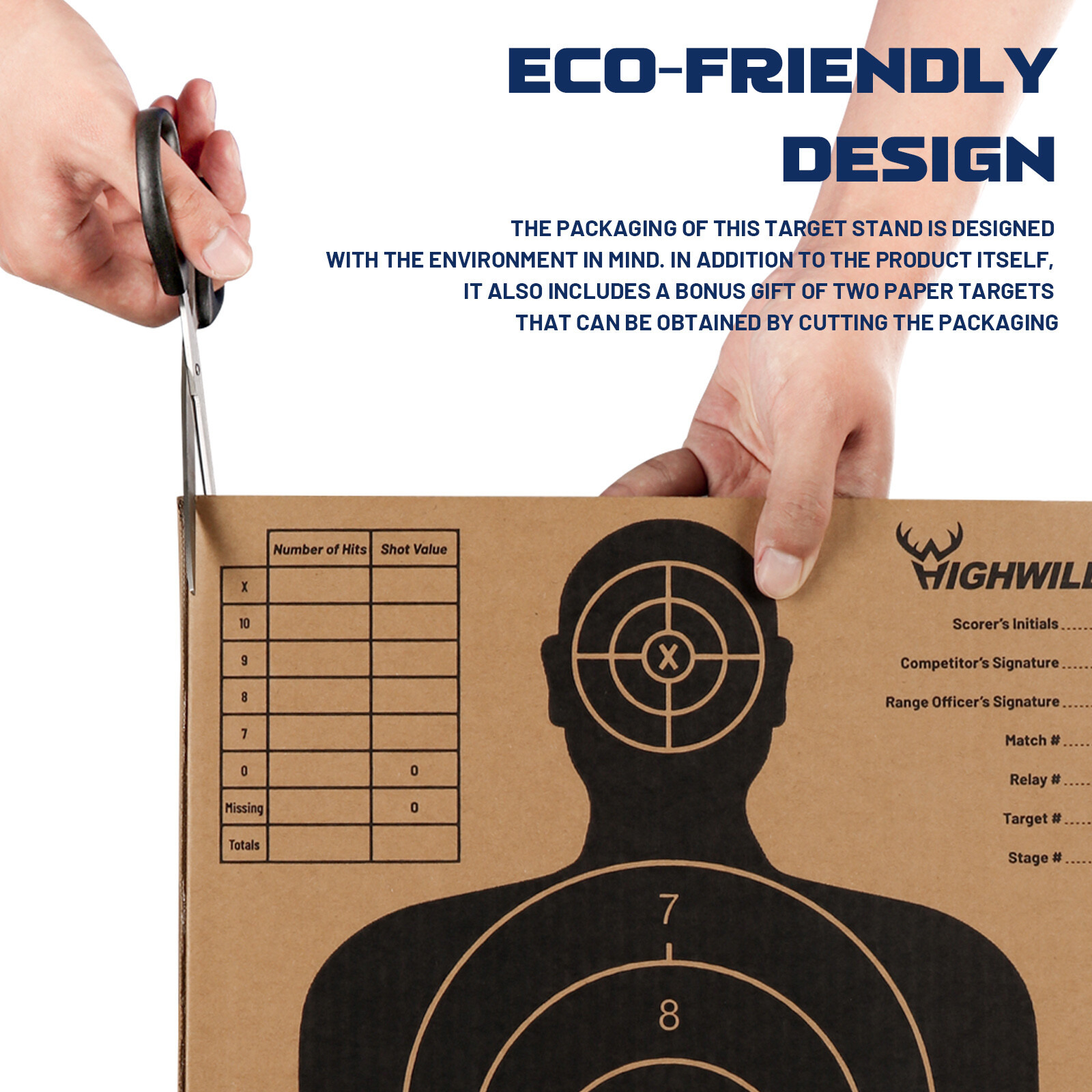 Adjustable Target Stand Base for Paper Shooting Cardboard Silhouette -H ...