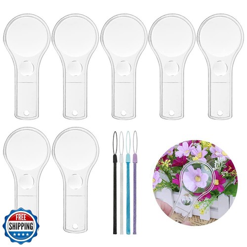 24 Pack Plastic Magnifier, Mini Magnifying Glass 5X and 15X Handheld ...
