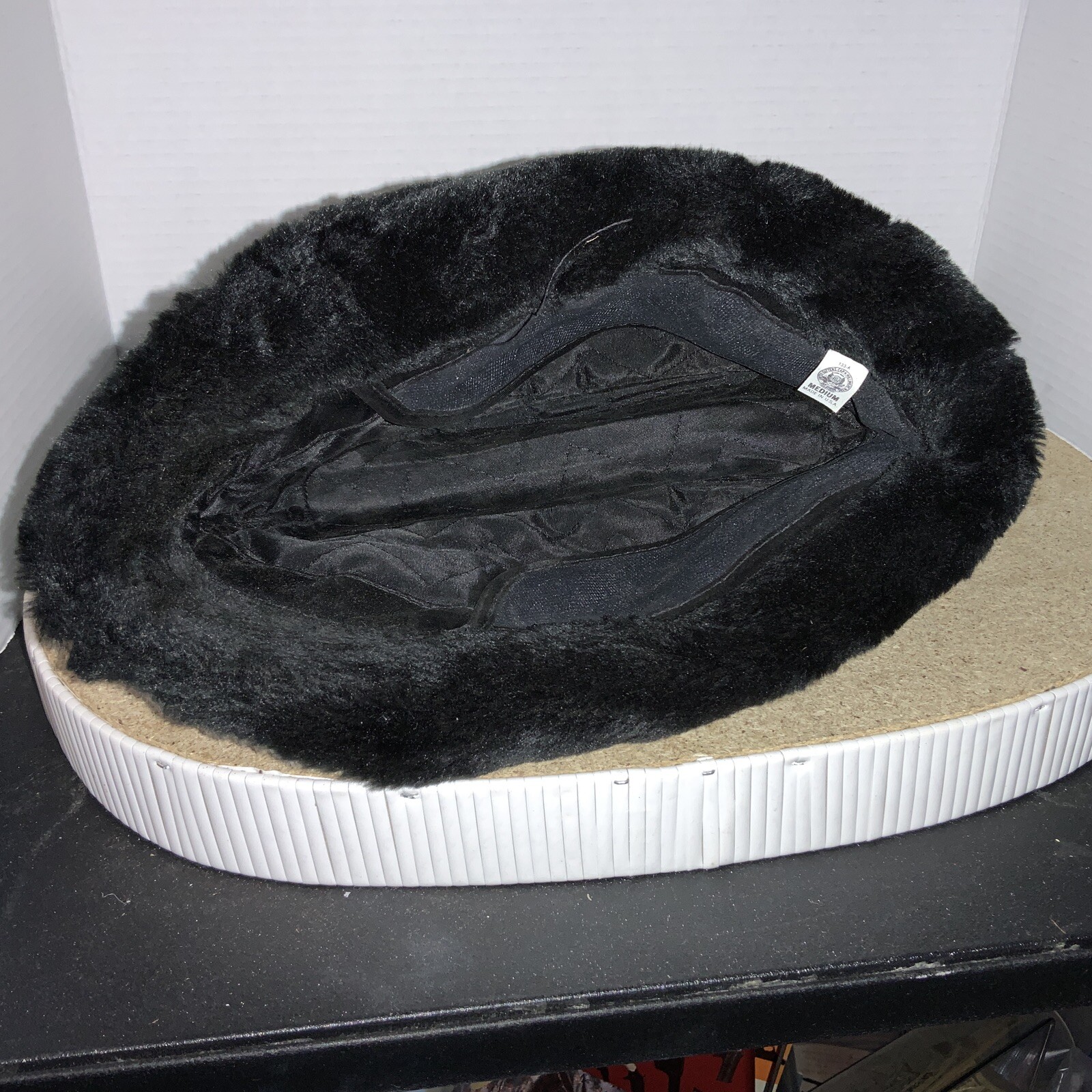 MENS VTG FAUX FUR GRAY BLACK TYROLEAN RUSSIAN FEDORA WINTER DRESS HAT ...